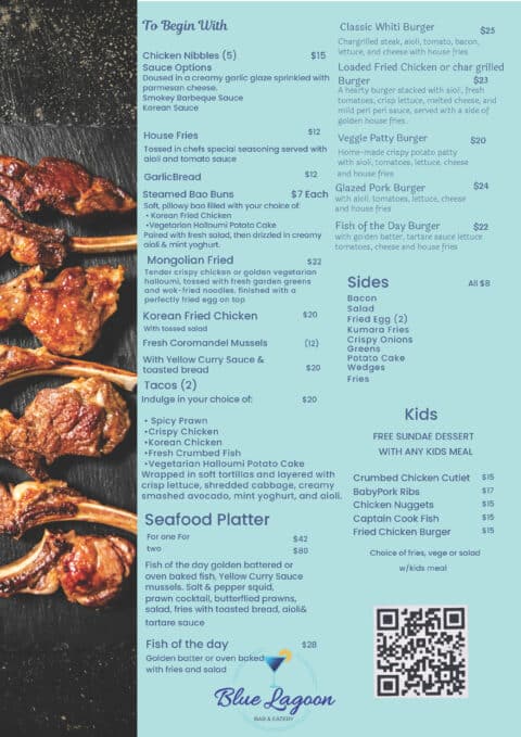 Dinner Menu | Blue Lagoon
